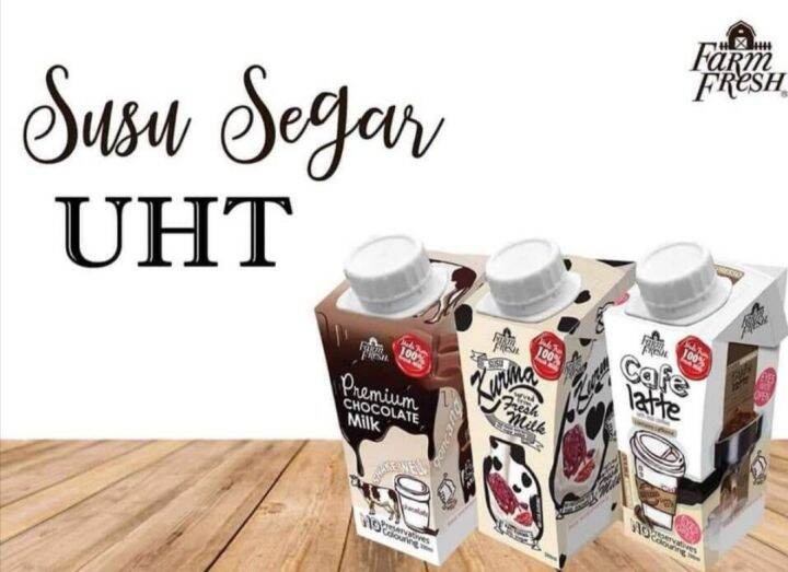 Farm Fresh UHT Milk Susu Segar 200 ML X 24 Kurma + Latte + Chocolate ...