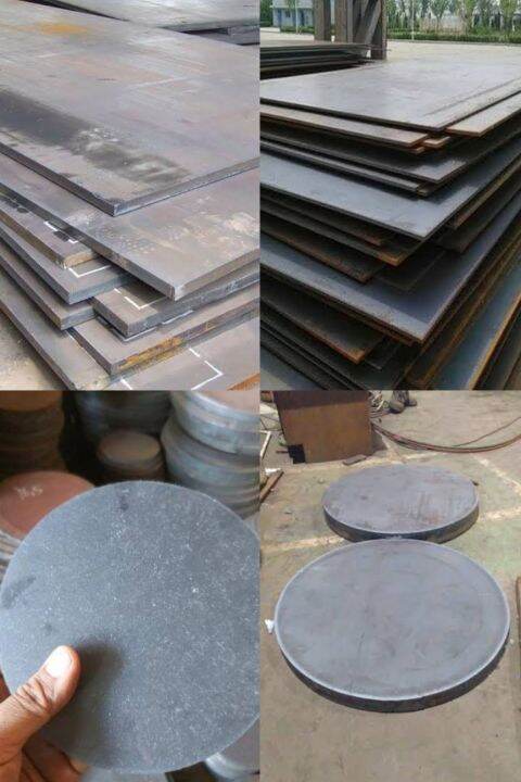 PLAT BULAT 13,5 CM TEBAL 15 MM PADAT ASLI BESI LEMBARAN BAJA BAHAN DIY ...