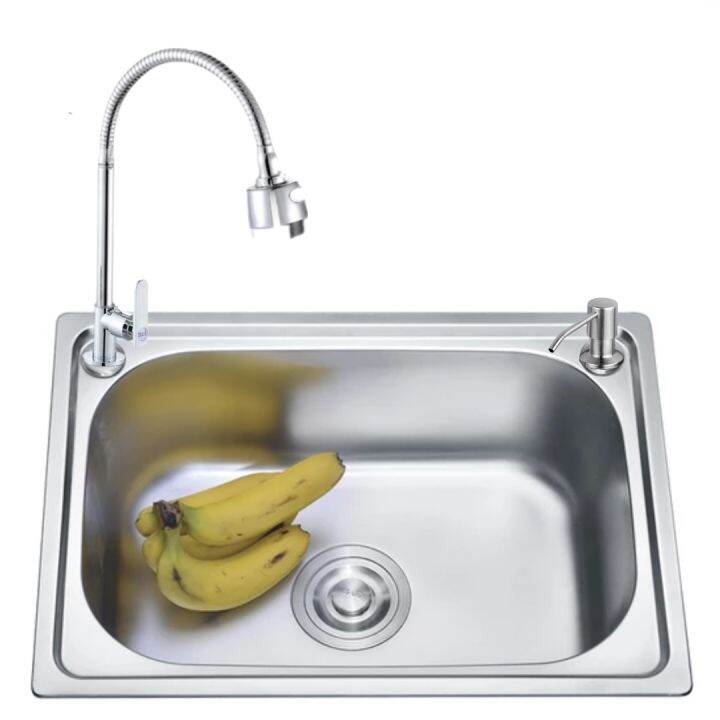 kitchen sink single bowl stainless sus304 6045 wastafel cuci piring ...