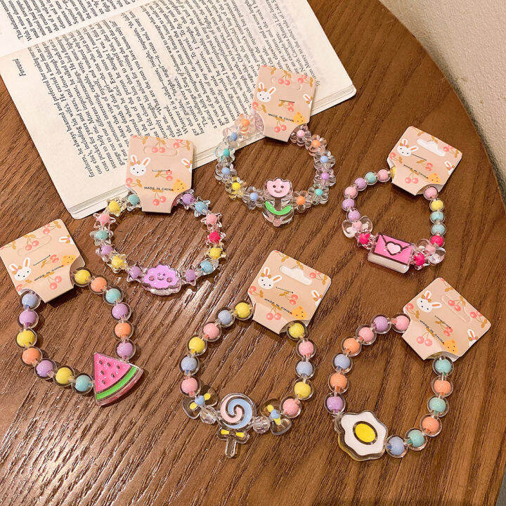 Cute Cartoon Jelly Bead Bracelet for Kids: Princess-themed Bracelet ...