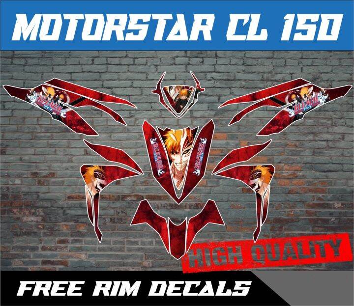 Motorstar CL 150 full body decals, free rim decals | Lazada PH