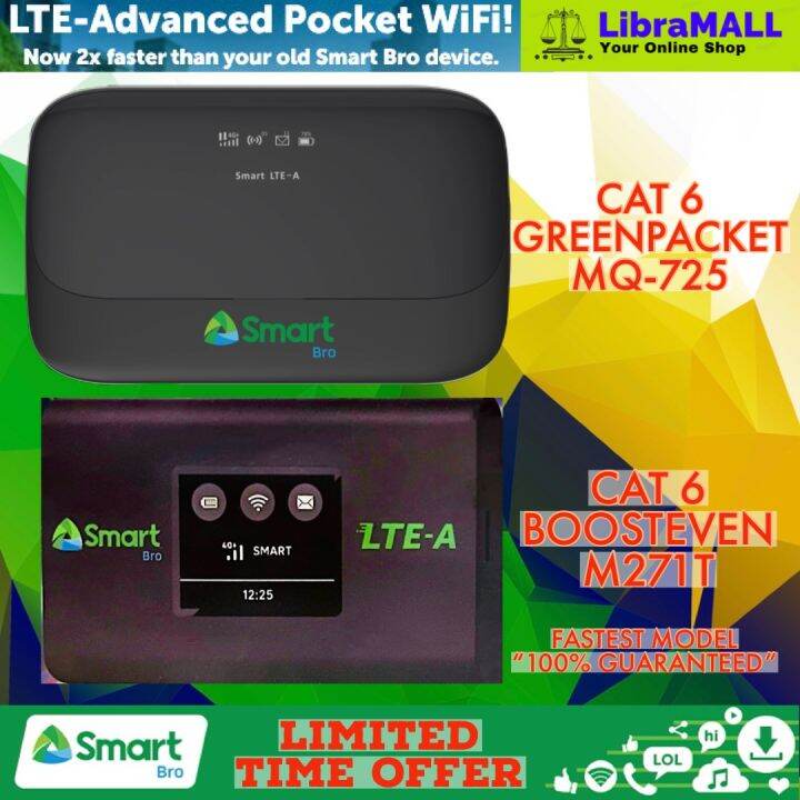 (TOP RECOMMENDED) NEWEST SMART POCKET WIFI LTE ADVANCED CAT6 - GREENPACKET MQ-725 or BOOSTEVEN ...