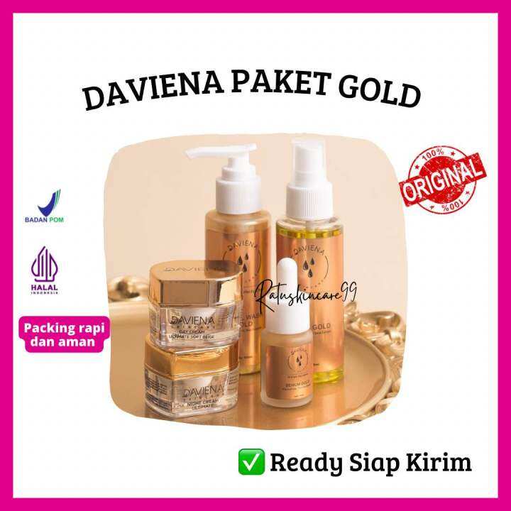 DAVIENA SKINCARE PAKET GOLD SERIES DAVIENA PAKET GOLD ORIGINAL BPOM ...