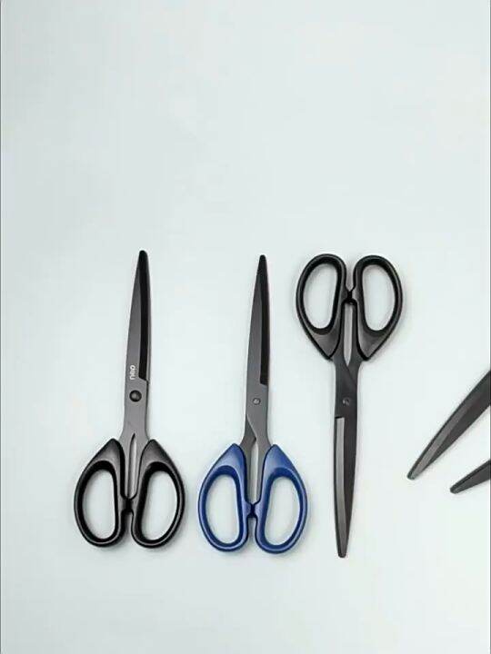 Deli Scissors Black Coating Blade Stainless Steel Durable Art Scissors ...