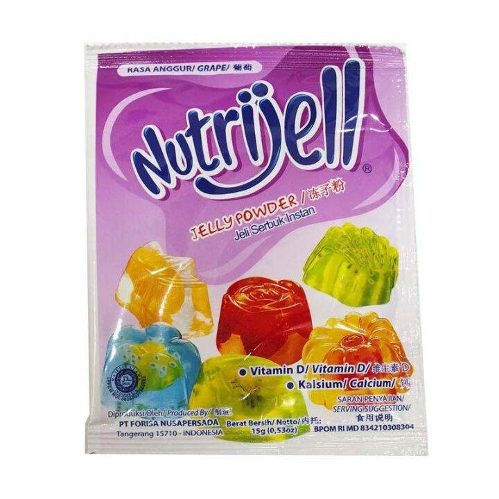Nutrijell jelly rasa anggur kemasan 15 gram | Lazada Indonesia