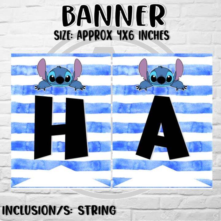 Stitch theme customized happy birthday banner | Lazada PH
