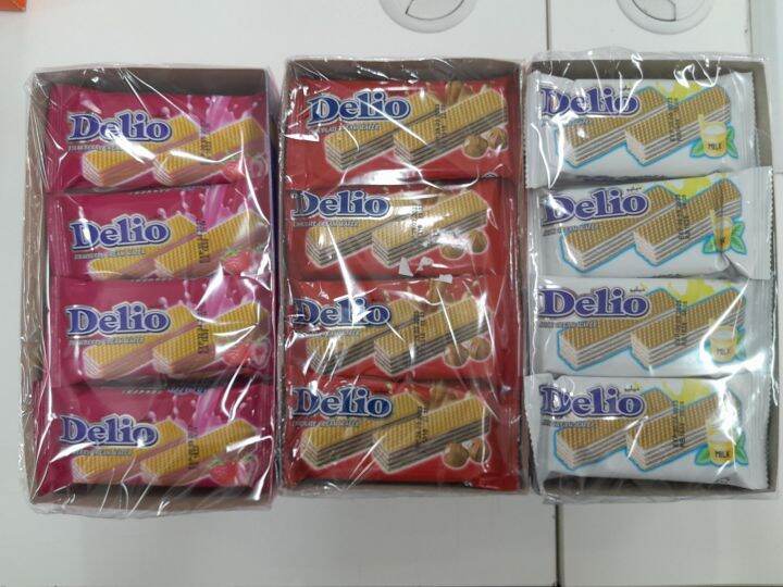 DELIO CREAM WAFER BISCUITS ASSORTED FLAVOURS (24 PACKS X 16G) | Lazada