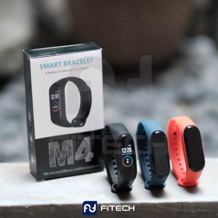 [BISA COD] FiTech M4 Smart Watch Fitness Tracker Bluetooth Smartwatch ...