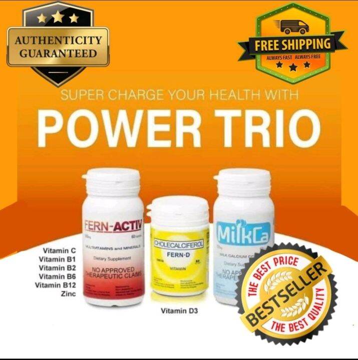 I-FERN POWER TRIO FERN-D 120's and FERN D 60's , FERN ACTIV 60caps AND MILKCA 60caps | Lazada PH
