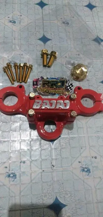 Kawasaki bajaj ct 100/125 handle crown with heng goldbolt set | Lazada PH