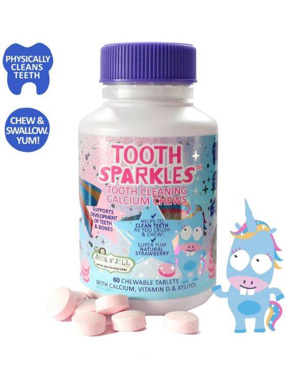 Tooth Sparkles 60 pack - Tooth Cleaning chews with vitamin D & calcium ...