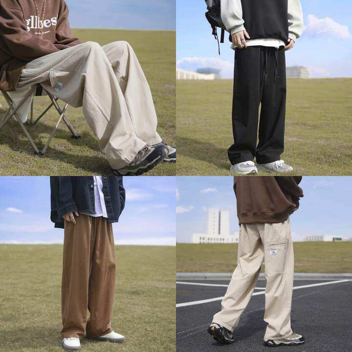 THE CRACKER - Relax Loose pants - กางเกงนำเข้า ขากว้าง | Lazada.co.th