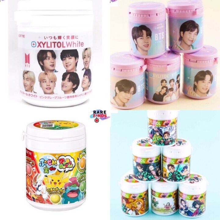 XYLITOL BTS, Pokémon & Demon Slayer Bubble Gum in a Bottle Japan ...