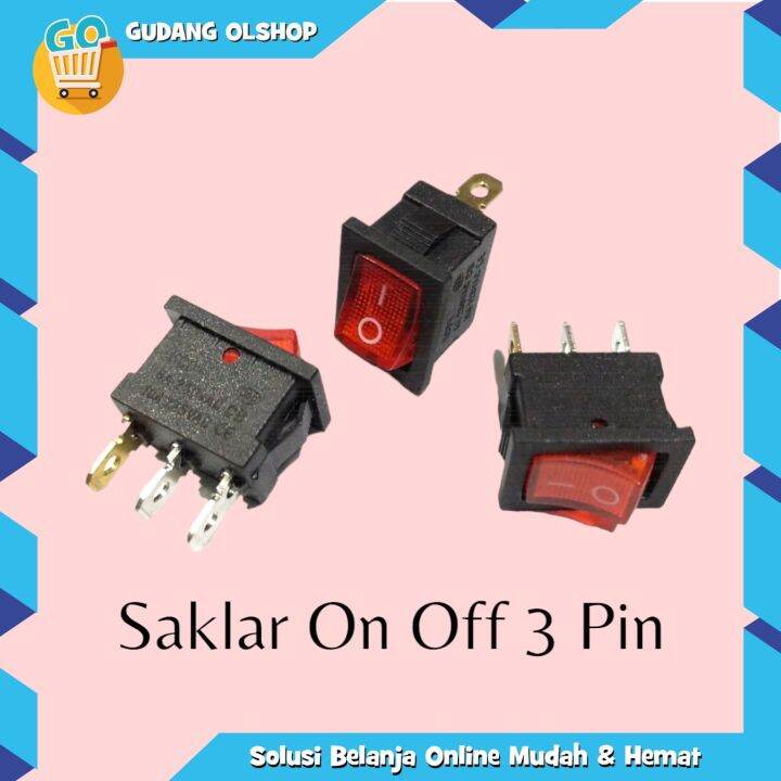 Switch Saklar On Off / Saklar Switch On Off 3 Pin Mini Kecil | Lazada Indonesia