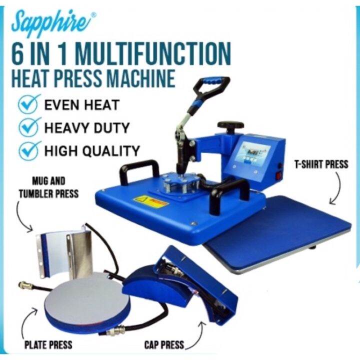 Sapphire 6 in 1 Heat Press Machine | Lazada PH