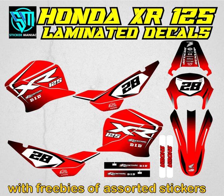 Honda XR 125 decals sticker, Laminated | Lazada PH