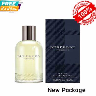 น้ำหอมแท้ (New Package) Burberry Weekend For Men EDT 100 ml. กล่องซีล ...