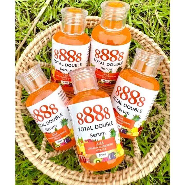 8888 Total Double Serum AHA Collagen Glutathione Vit B, C, E 30 ml | Lazada