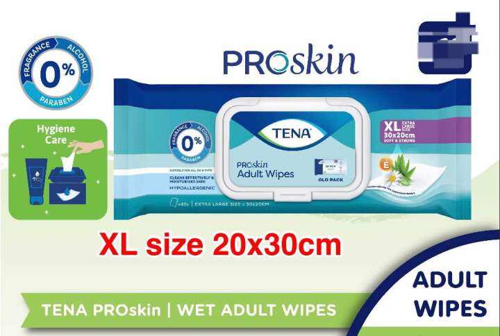 💥new XL Size 2PACKS X 40s💥TENA WET WIPES💥 40's (WET TISSUES) TISSUE ...