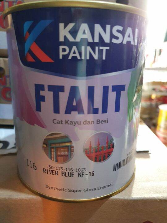 CAT FTALIT KAYU & BESI RIVER BLUE KF -116 1kg | Lazada Indonesia