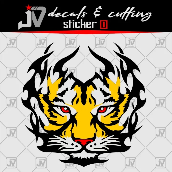 sticker harimau tiger api cutting sticker motor | Lazada Indonesia