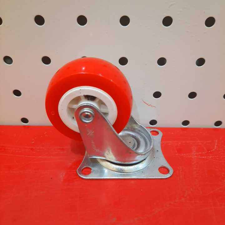 RODA TROLI 2 INCH XANDER NON REM RODA KASTOR NYLON MERAH RODA GEROBAK ...