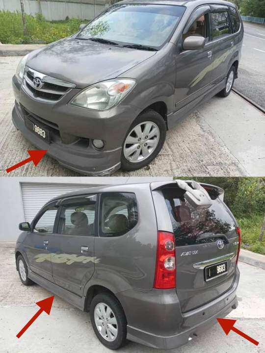Toyota Avanza 2005”Full Set Skirting PU NO PAINT | Lazada