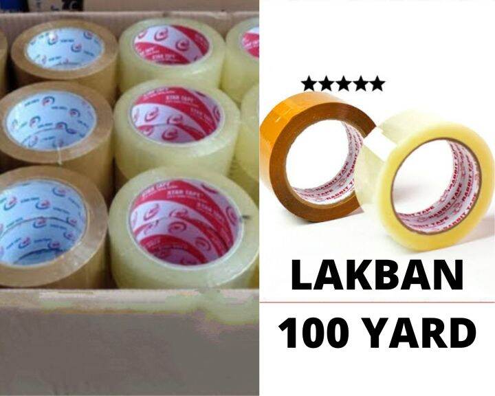 Lakban opp tape 2 inch x 45mm x 100 Yard isolatif daya rekat kuat ...