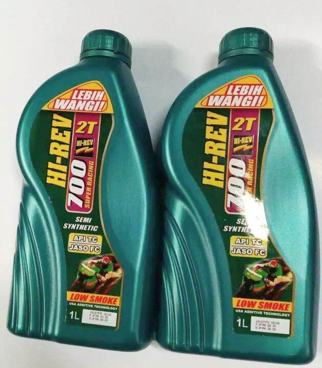 HI-REV 2T 700 SEMI SYNTHETIC 2PCS IN PACK (1 LITER) | Lazada