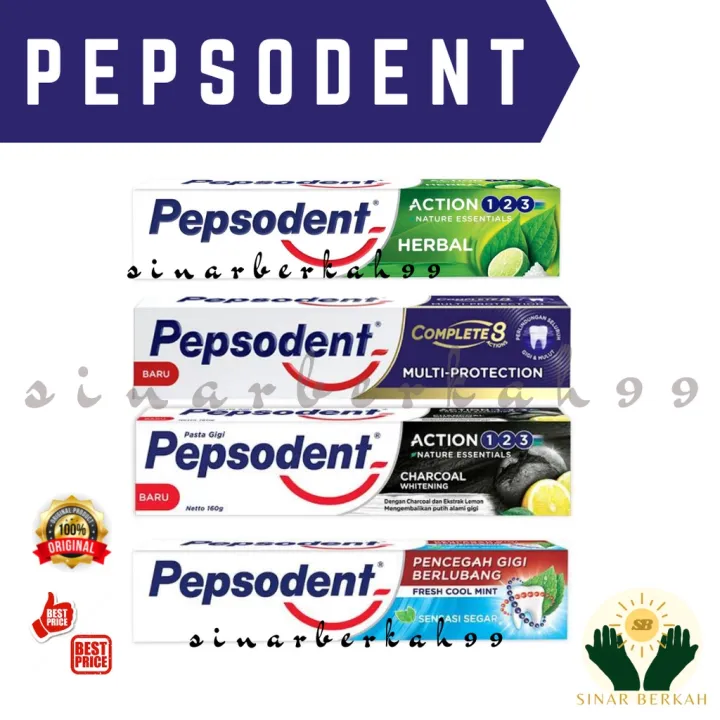 Aneka Pepsodent Complete 8 150 Gram / Charcoal 160 Gram | Lazada Indonesia