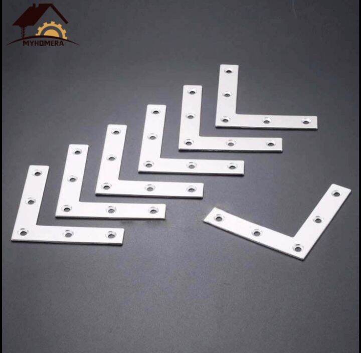 (10 pcs) L-shaped flat support Steel Flat Corner Angle Bracket Repair ...