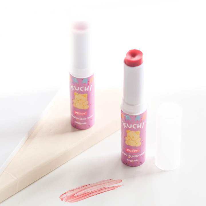 (แพ็คคู่ ลดเพิ่ม) Kuchi lip balm jelly bear organic #poppy | ลิปบาล์ม ...
