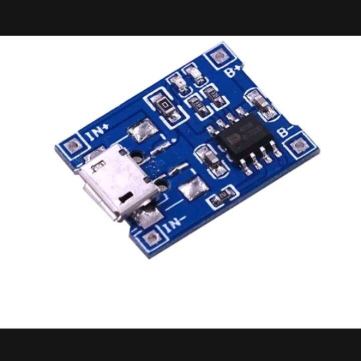 Micro USB 5V 1A 18650 TP4056 Lithium Battery Charger Modul Pengisian ...