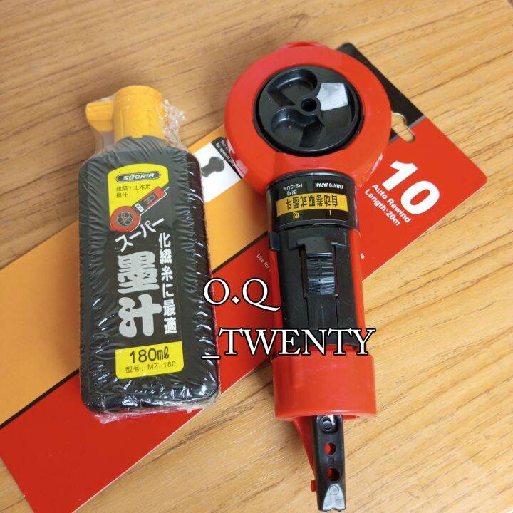 Meteran Sipatan Benang 20 meter YAMAYO JAPAN Plus Tinta SBORIA 180 ml ...