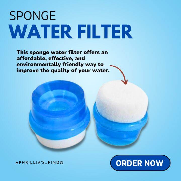 AFinds♥️ Sponge Tap Water Filter for Chlorine and Impurities Filtration ...