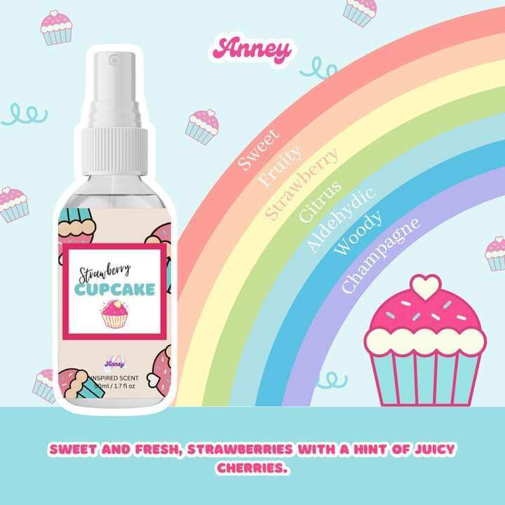 anney perfume strawberry cupcake 50ml oilbased with box | Lazada PH