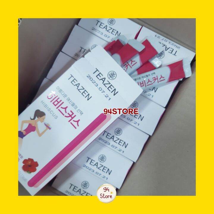 ถูกที่สุด ของแท้ พร้อมส่งด่วน! TEAZEN Hibiscus Water Mix 10 ซอง ชาดอกชบา ชงเย็น ลดน้ำหนัก คุมหิว ...