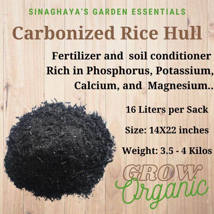 Sinaghaya Carbonized Rice Hull 20 Liters per Sack | CRH per sack ...
