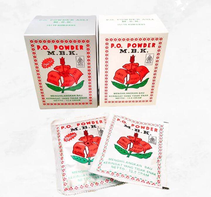 MBK Powder Sachet Putih dan Silver - Bedak MBK Untuk Bau Badan Sachet ...