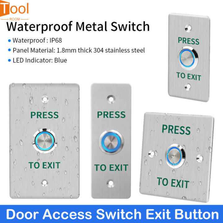 IP68 Waterproof Door Access Switch Exit Button Stainless Gate Control ...