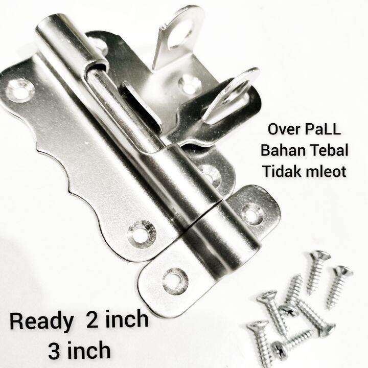 KUAT OverPal 4 inch 3 inch nigembok Pintu Kunci pintu Rumah / Grendel ...