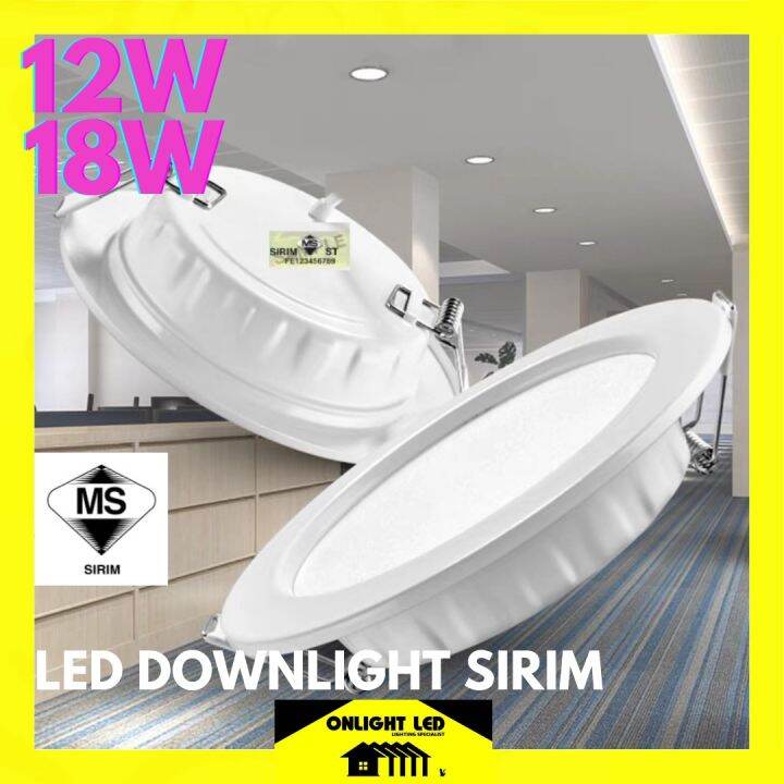 LED Downlight 6” 18W 4''12W Panel light (SIRIM) | Lazada