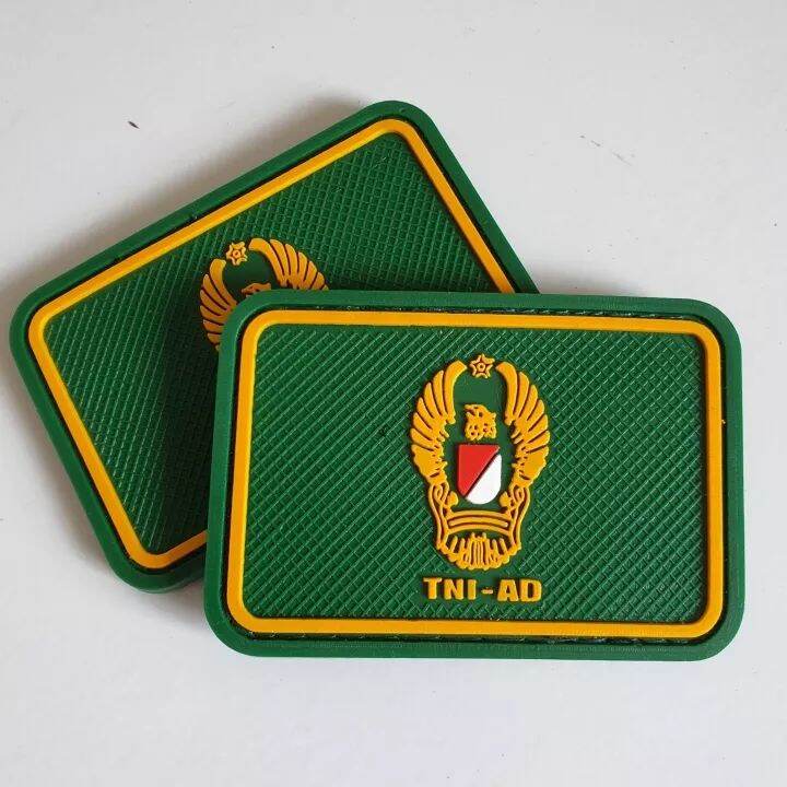 PATCH RUBBER LOGO EKAPAKSI TNI AD DASAR HIJAU/TEMPELAN KARET EMBLEM ...