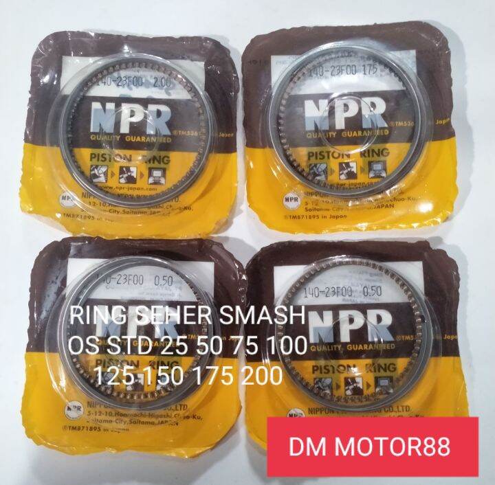 RING SEHER PISTON ONLY MOTOR SUZUKI SMASH SHOGUN 125 SPIN OS STD 25 50 ...
