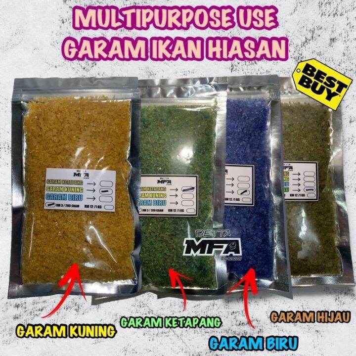 GARAM IKAN HIASAN - GARAM KETAPANG / GARAM BIRU / GARAM KUNING | Lazada