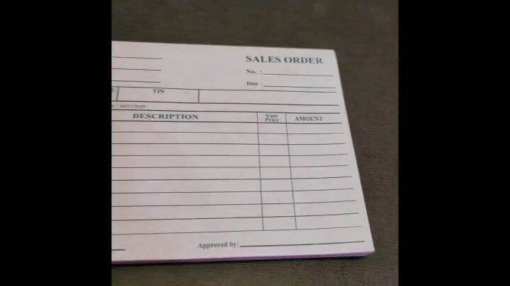 Sales Order Form Slip Delivery Receipt Order Slip Purchase Order ...