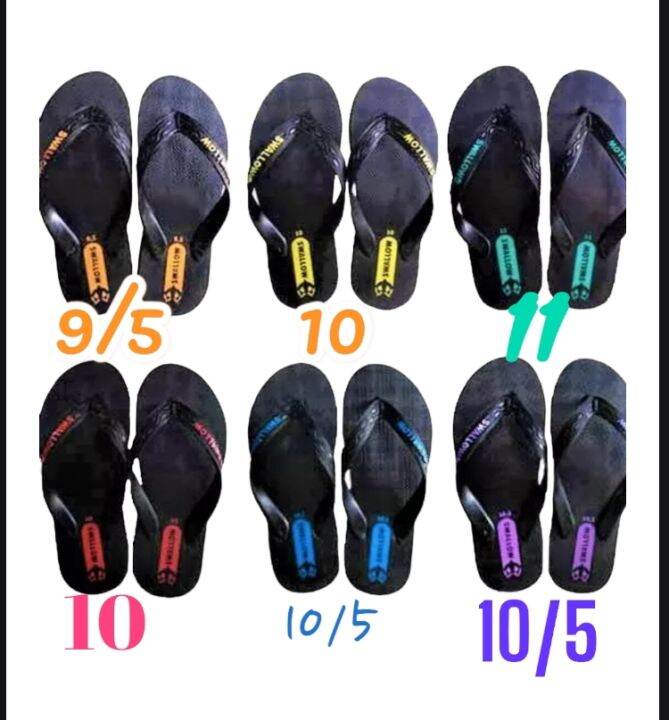 SANDAL SWALLOW HITAM 6Pasang 1/2.Lusin / SENDAL JEPIT SWALLOW Black ...