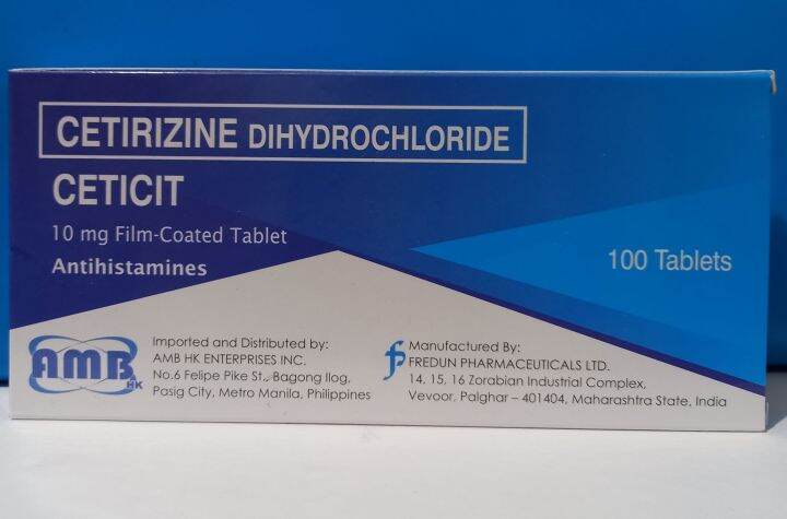 CETIRIZINE 10 MG TABLET CETICIT by 100's tablet ANTI-HISTAMINE | Lazada PH