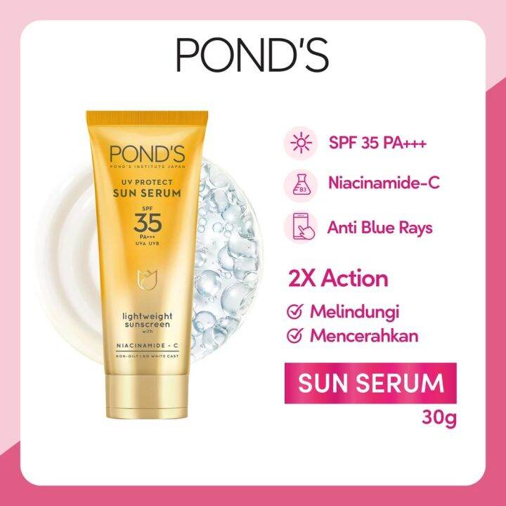 PONDS UV PROTECT SUN SERUM NIACINAMIDE-C / PONDS SUNSCREEN SPF 35 PA ...