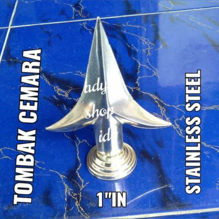 Ornamen pagar stainless aksesoris tombak cemara panjang 12cm lingkar bawah 1"in | Lazada Indonesia